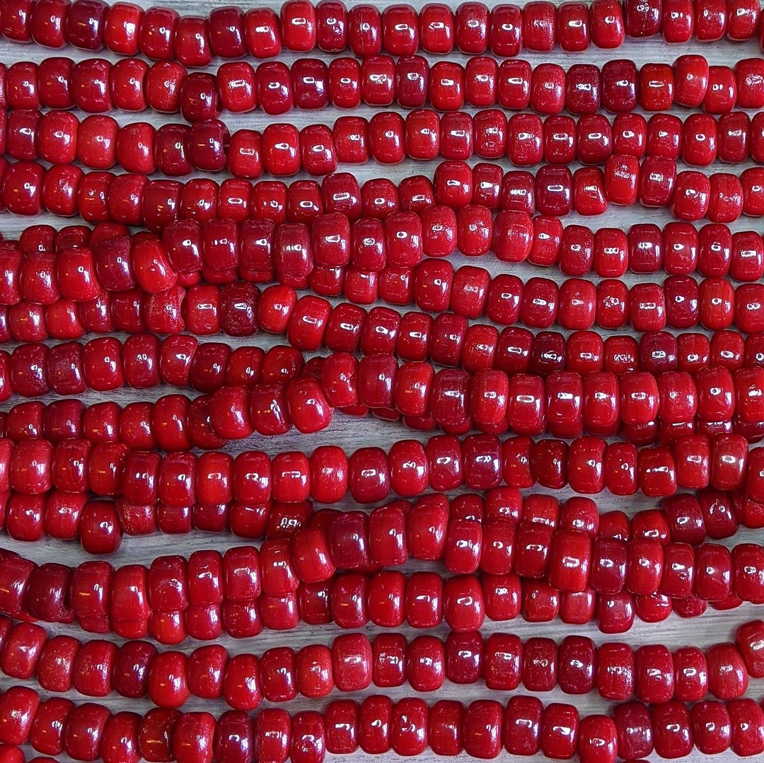 Opaque Red Luster Size 9x6mm 3mm Hole Recycled Glass Crow - Etsy