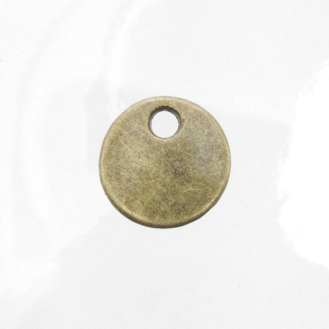 8x1.5mm Antique Brass Alloy Metal Lentil/Charm Qty 10 | Etsy