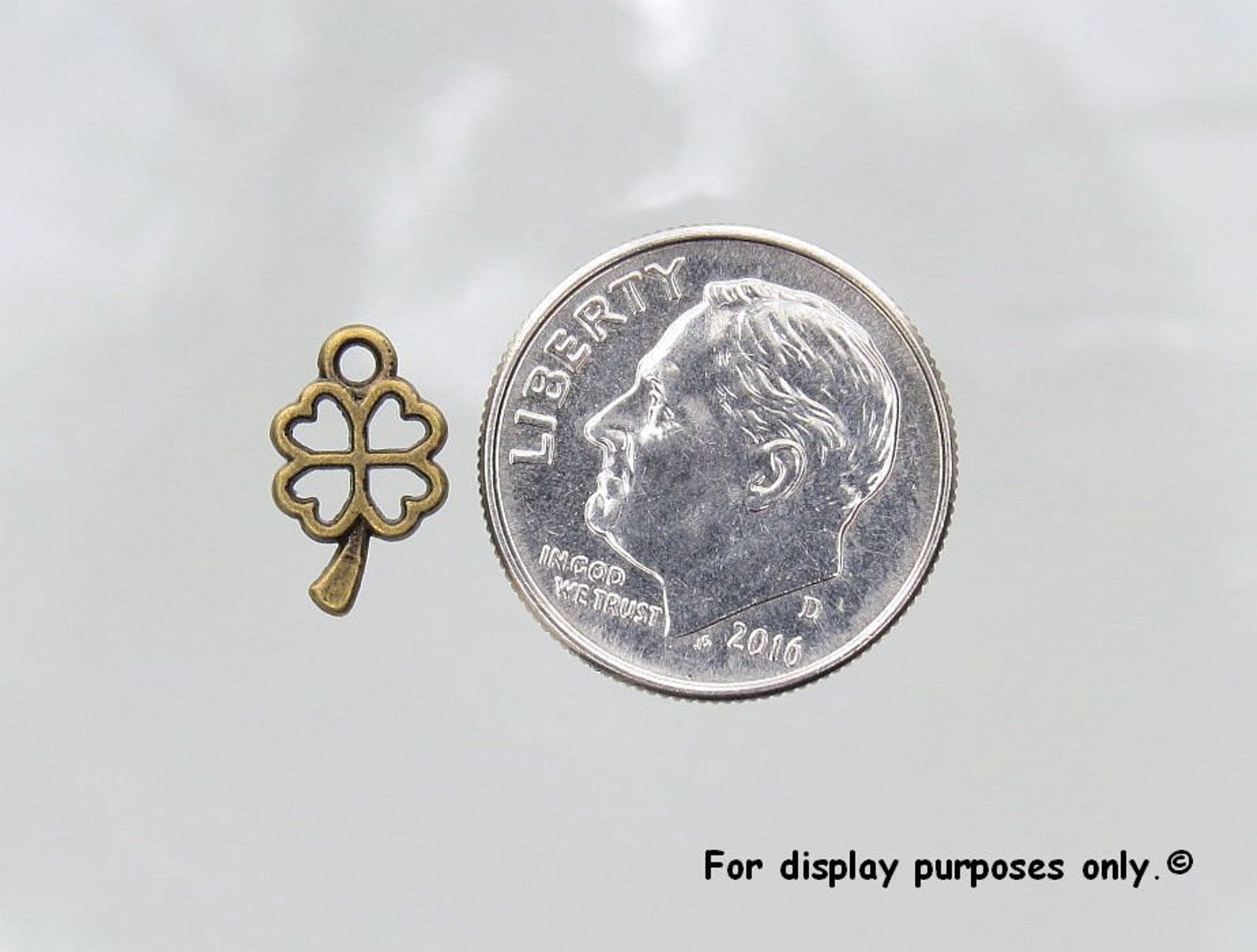 4 Leaf Clover 10x6mm Antique Copper Alloy Metal Charm/small Pendant ...