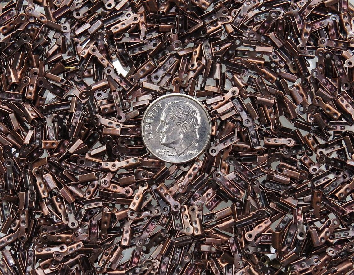 8x2.5mm Antique Copper Finish Metal Cord Ends Qty 50 CHF03 - Etsy