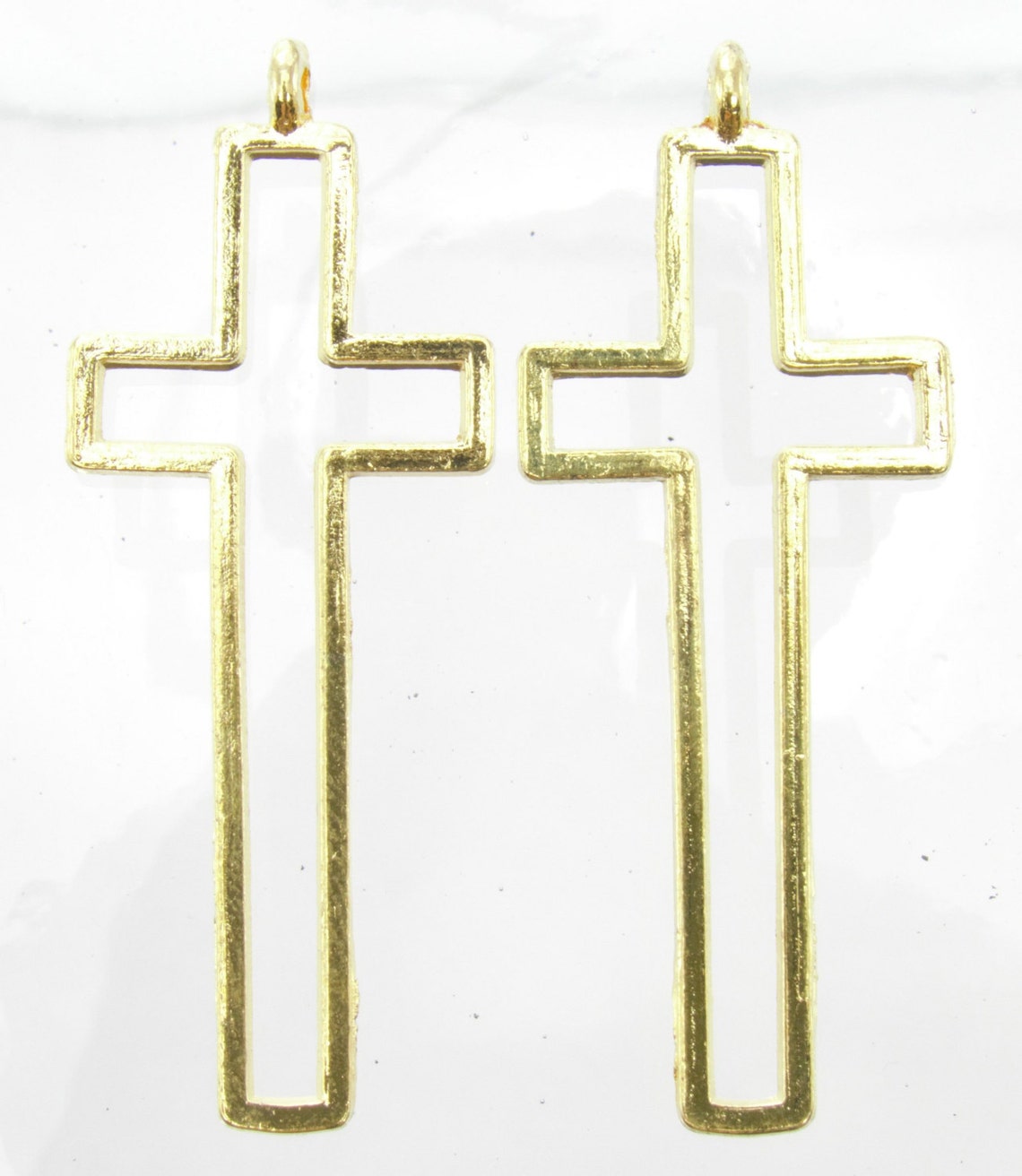 38x16mm Gold Alloy Metal Modern Cross Pendant Qty 4 MB319 - Etsy