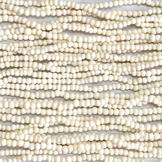 4x3mm off White Water Buffalo Bone Rondelle Beads 15 Inch - Etsy