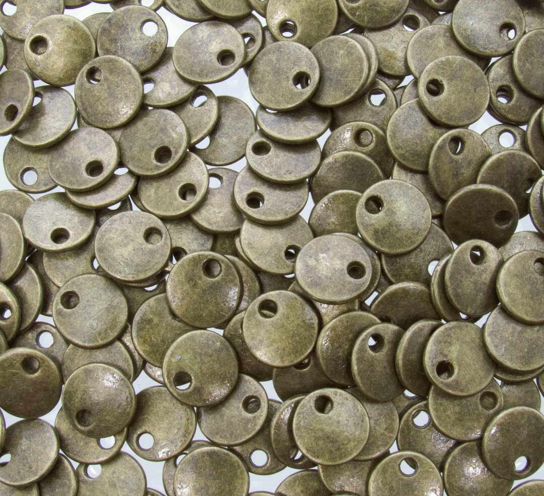 8x1.5mm Antique Brass Alloy Metal Lentil/charm Qty 10 - Etsy