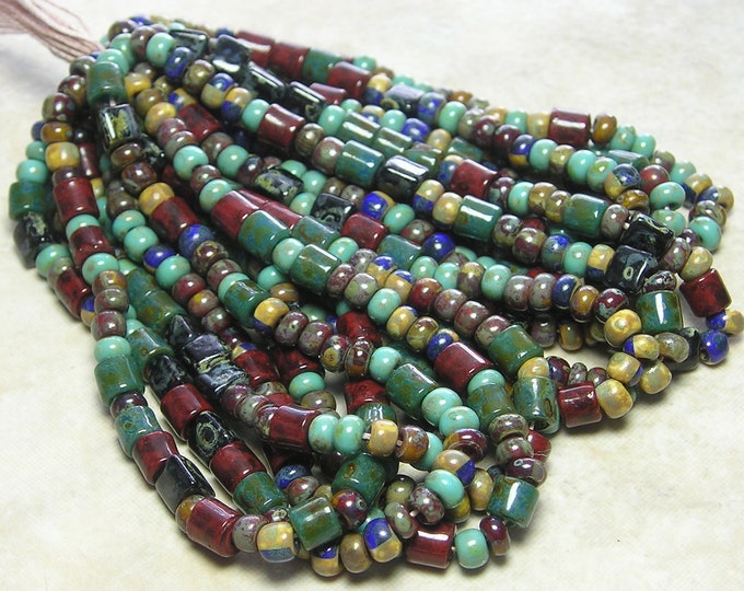 NEW Aztec Picasso Mix With 5mm Vintage Tile Beads 5mm Triangle - Etsy