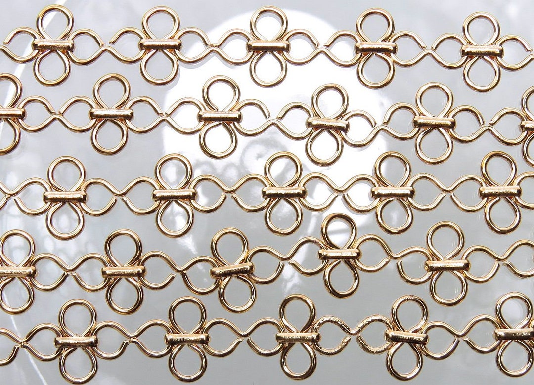 Handmade 12x6x2mm Clover Link Rose Gold Plated Iron Chain - Etsy