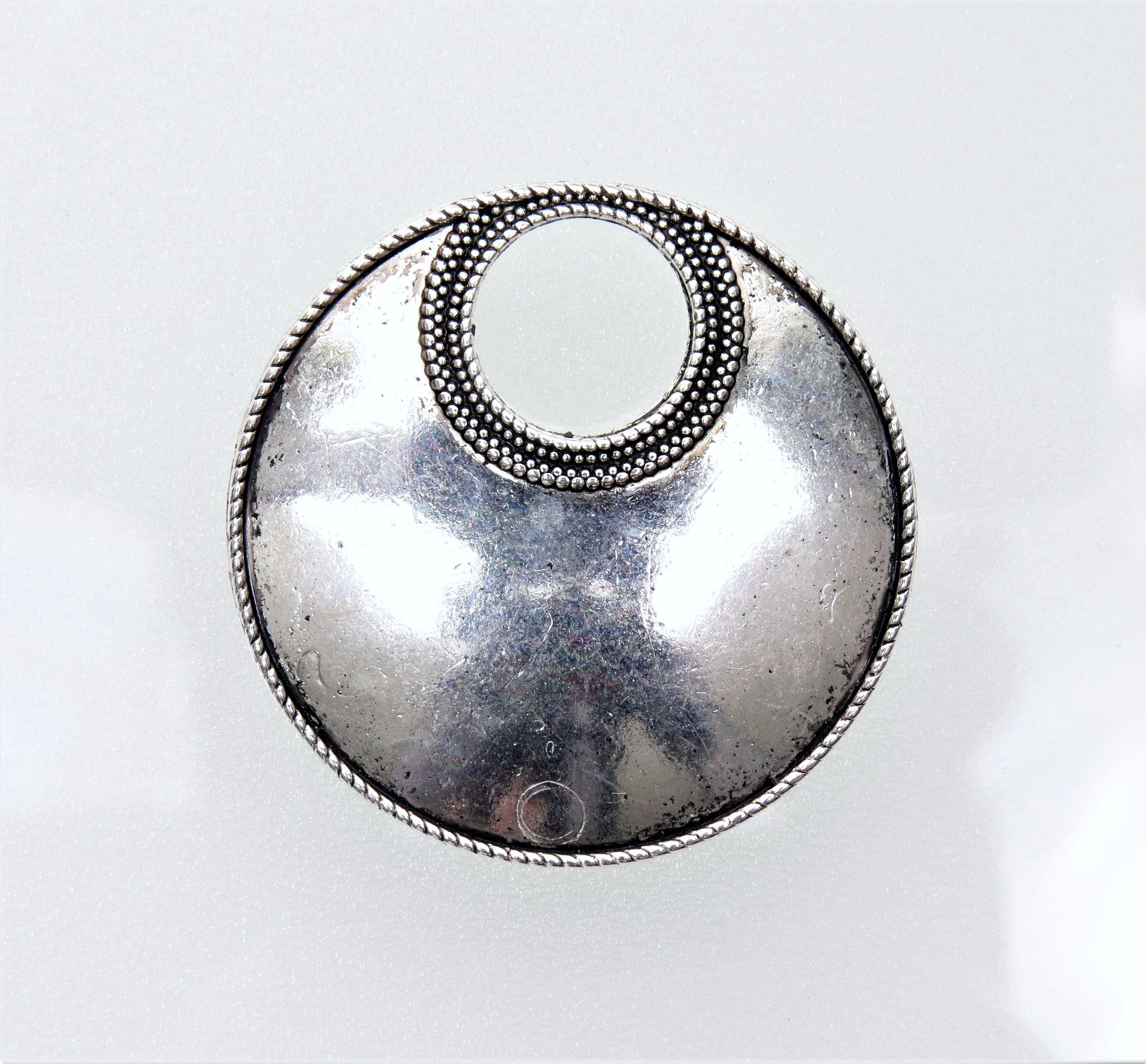 Ornate 32x3mm Antique Silver Alloy Metal Decorative Textured | Etsy