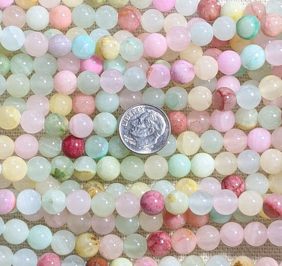 Mixed Natural Jade Dyed Gemstone Beads 8mm Round 15 Inch - Etsy