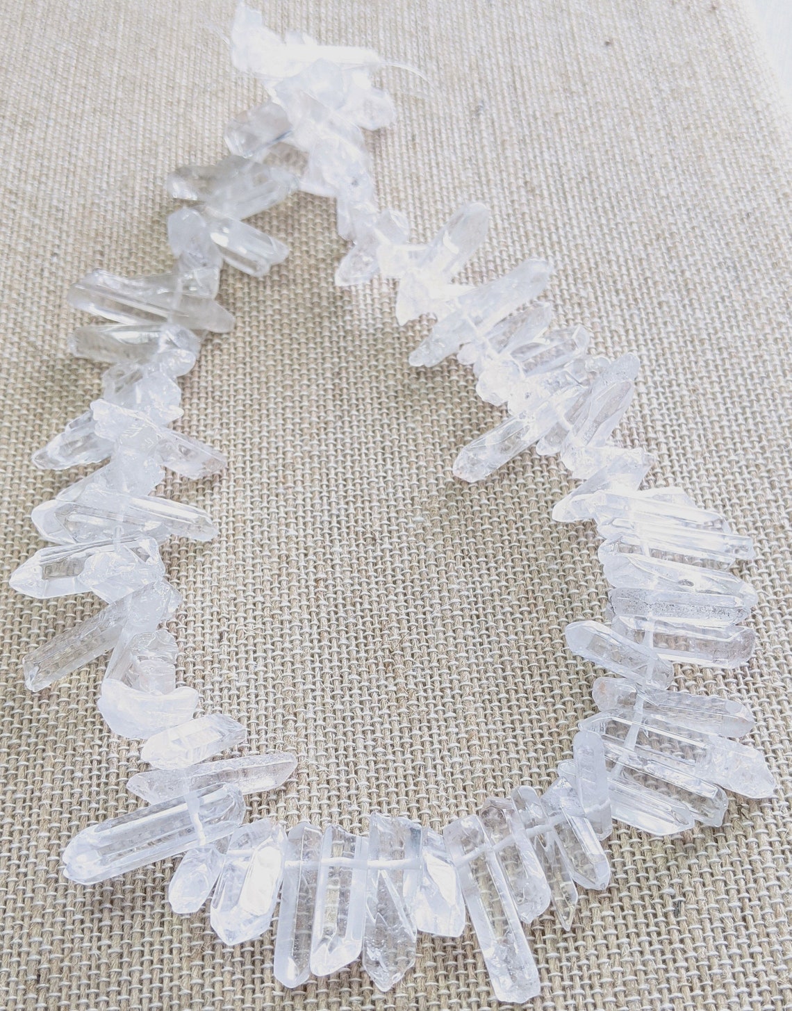 Natural Crystal Quartz Gemstone Beads 36mm to 10mm Long by - Etsy