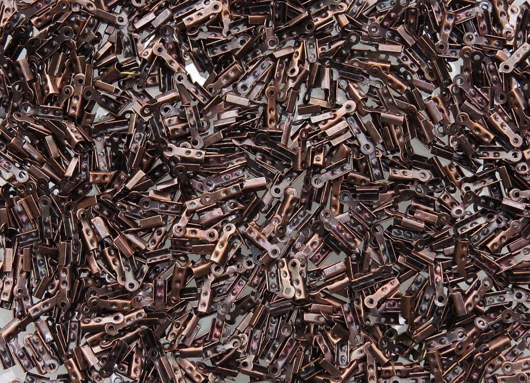 8x2.5mm Antique Copper Finish Metal Cord Ends - Qty 50 (CHF03) - Etsy