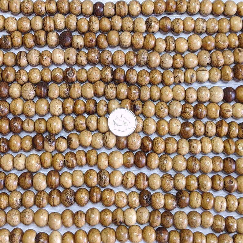 10x8mm Light Brown Water Buffalo Bone Rondelle Beads 15 Inch - Etsy