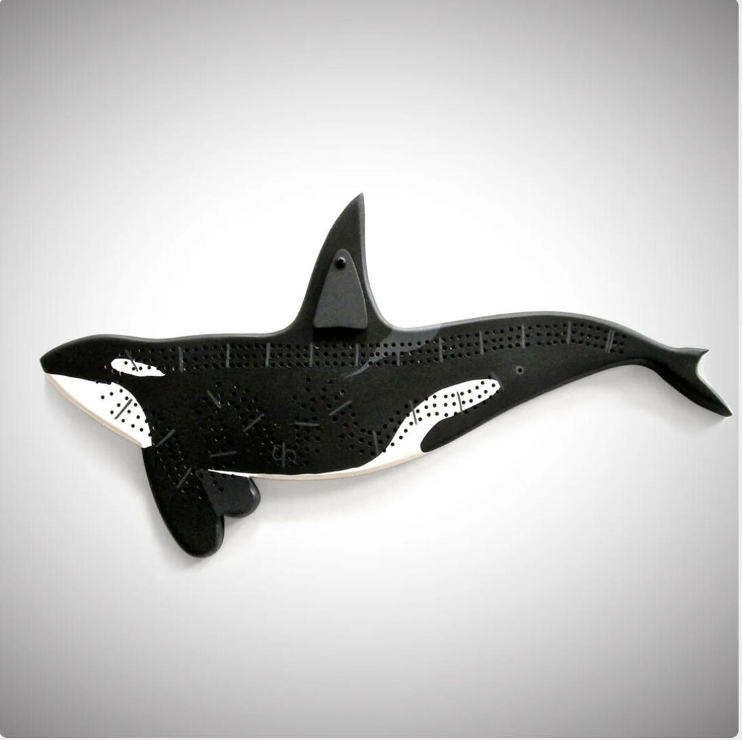 Orca Killer Whale Cribbage Board - Etsy