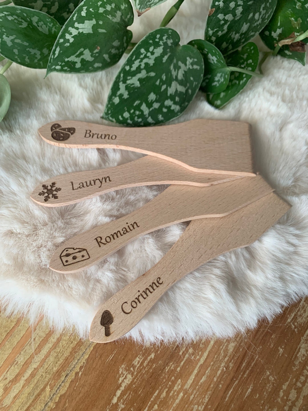 Personalized Wooden Raclette Spatula With the Names of Your Family ...