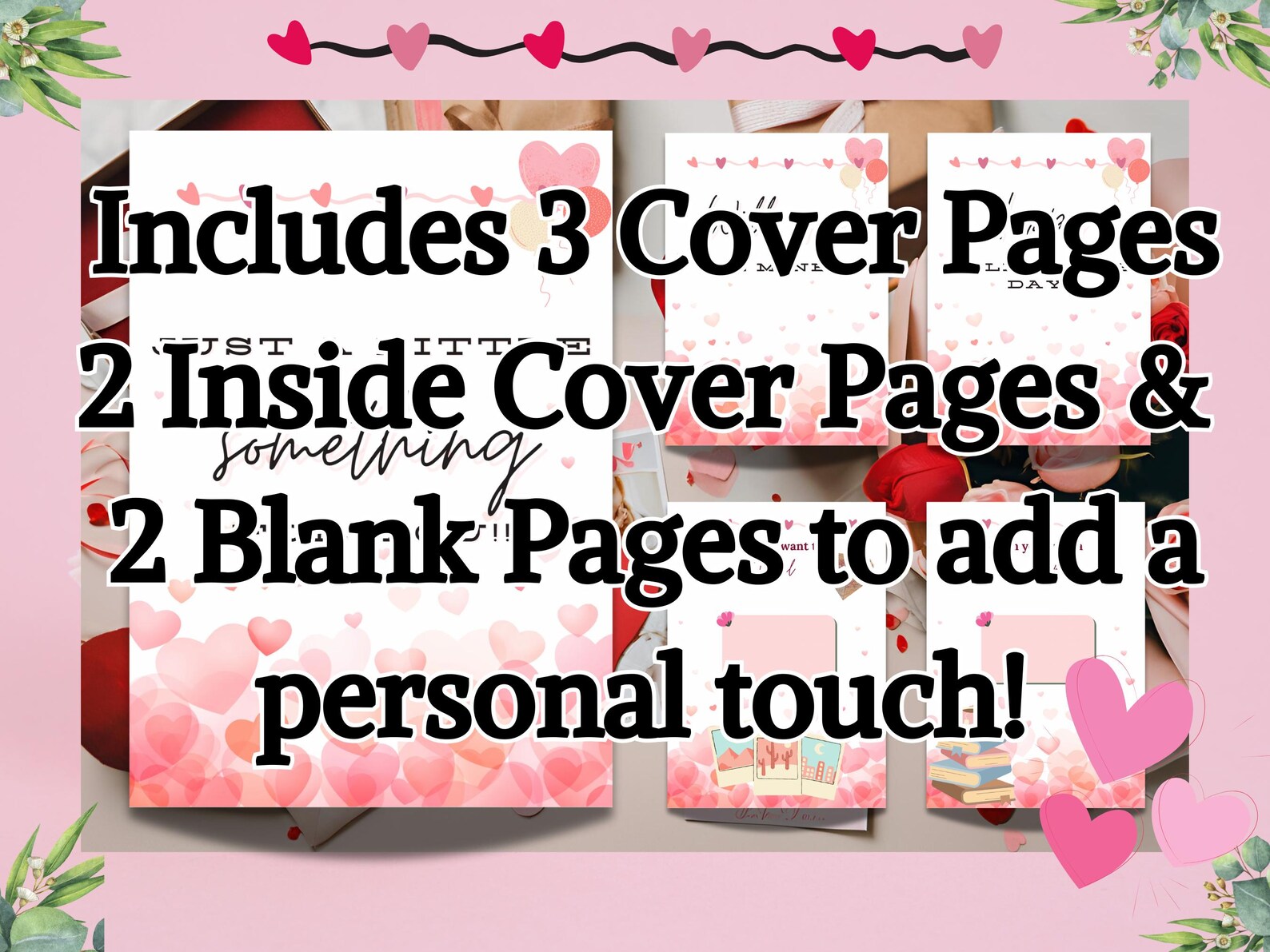 Printable Romantic Gift Card Book. A Unique Gift Idea for Valentines ...