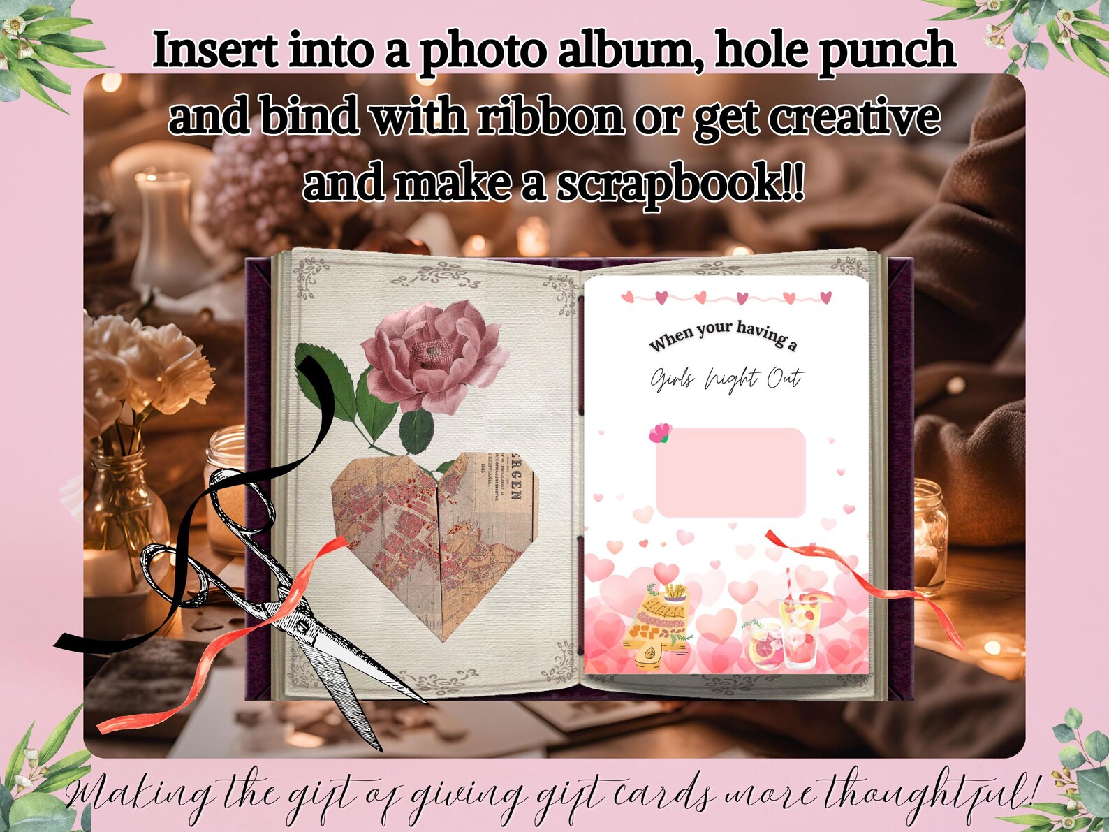 Printable Romantic Gift Card Book. A Unique Gift Idea for Valentines ...