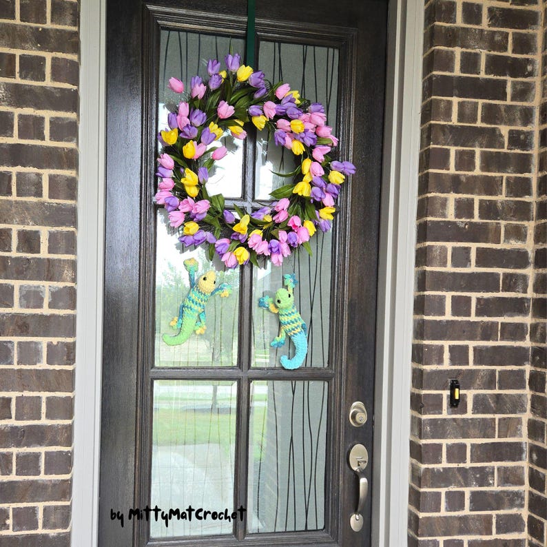 No Sew Crochet Pattern Lizard Window Buddy- Easy, Fun, Amigurumi Animal ...