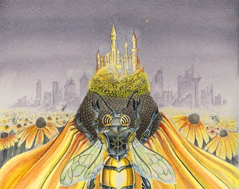 Surreal Bee Art - Etsy