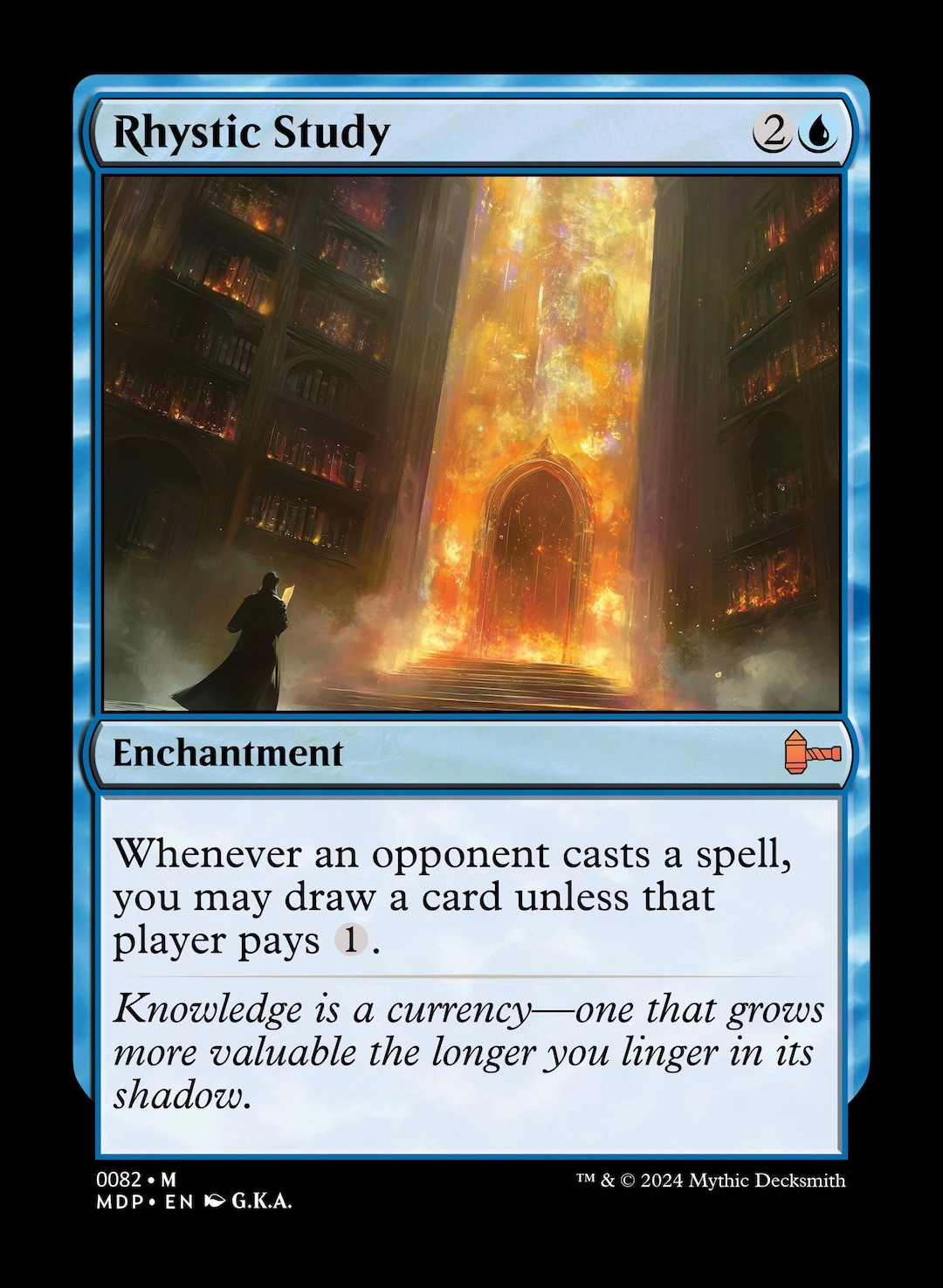 Rhystic Study Custom Proxy Magic: the Gathering Card High-quality ...