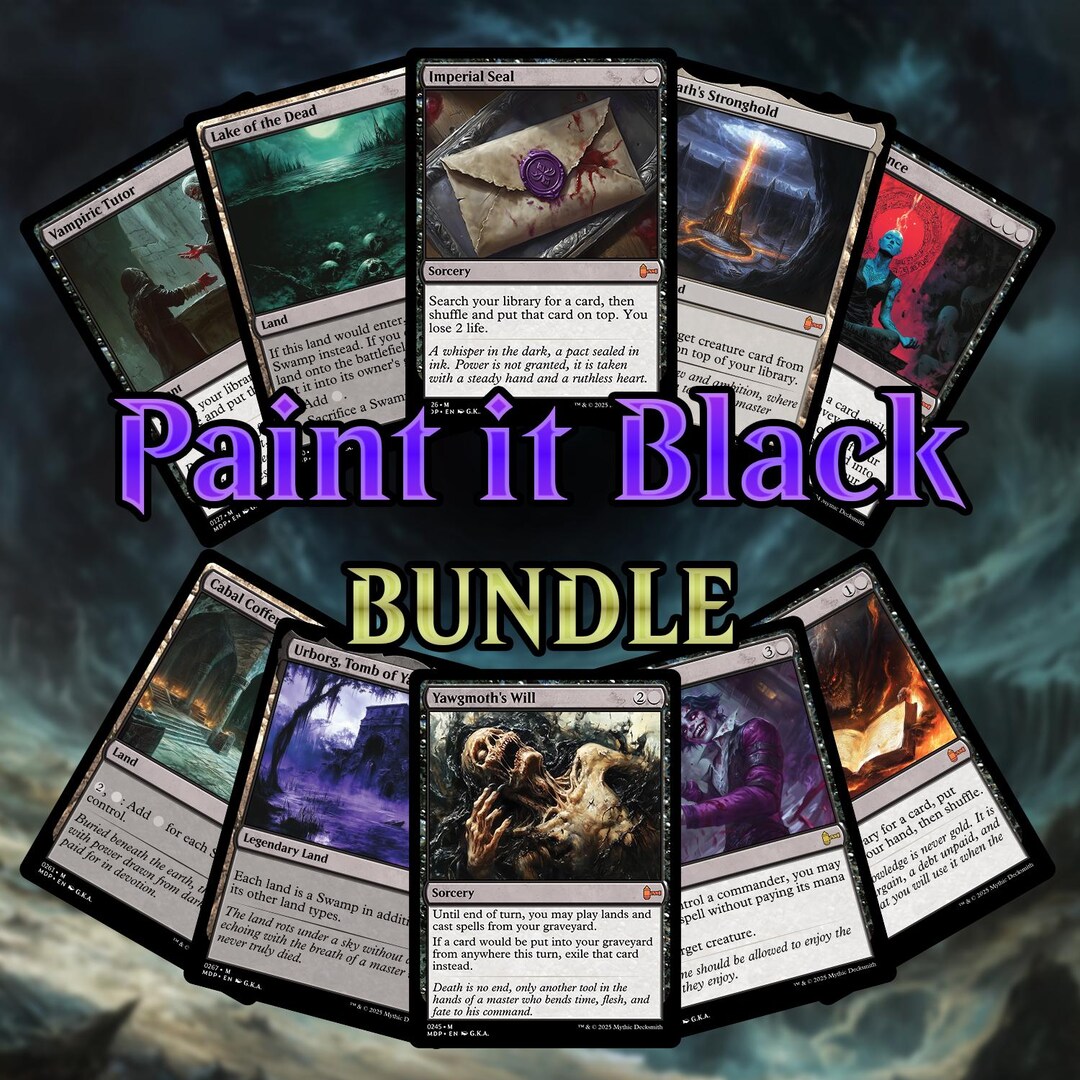 Paint It Black Bundle (10 Black Proxies) - Custom Proxy Commander Card ...