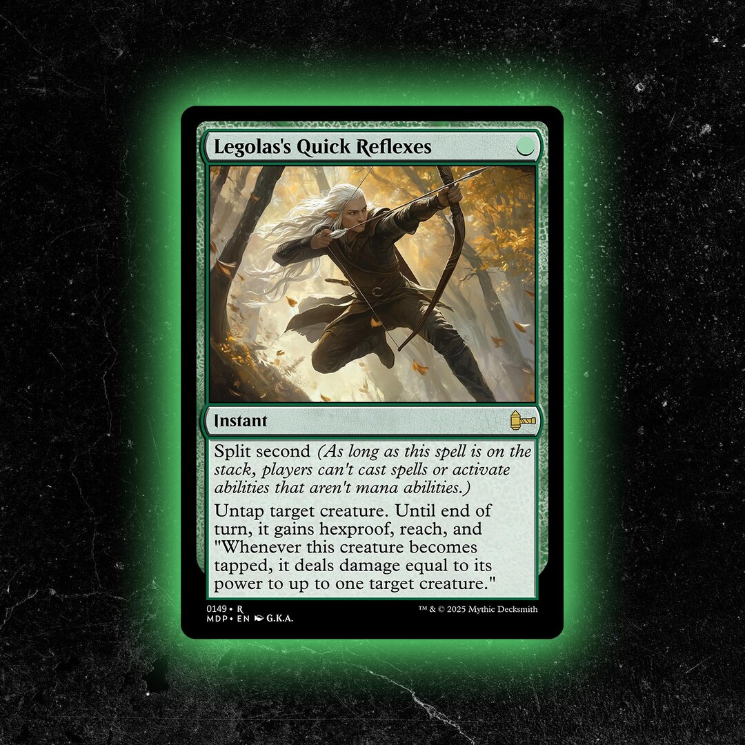 Legolas's Quick Reflexes - Custom Proxy MTG Card - High-quality ...