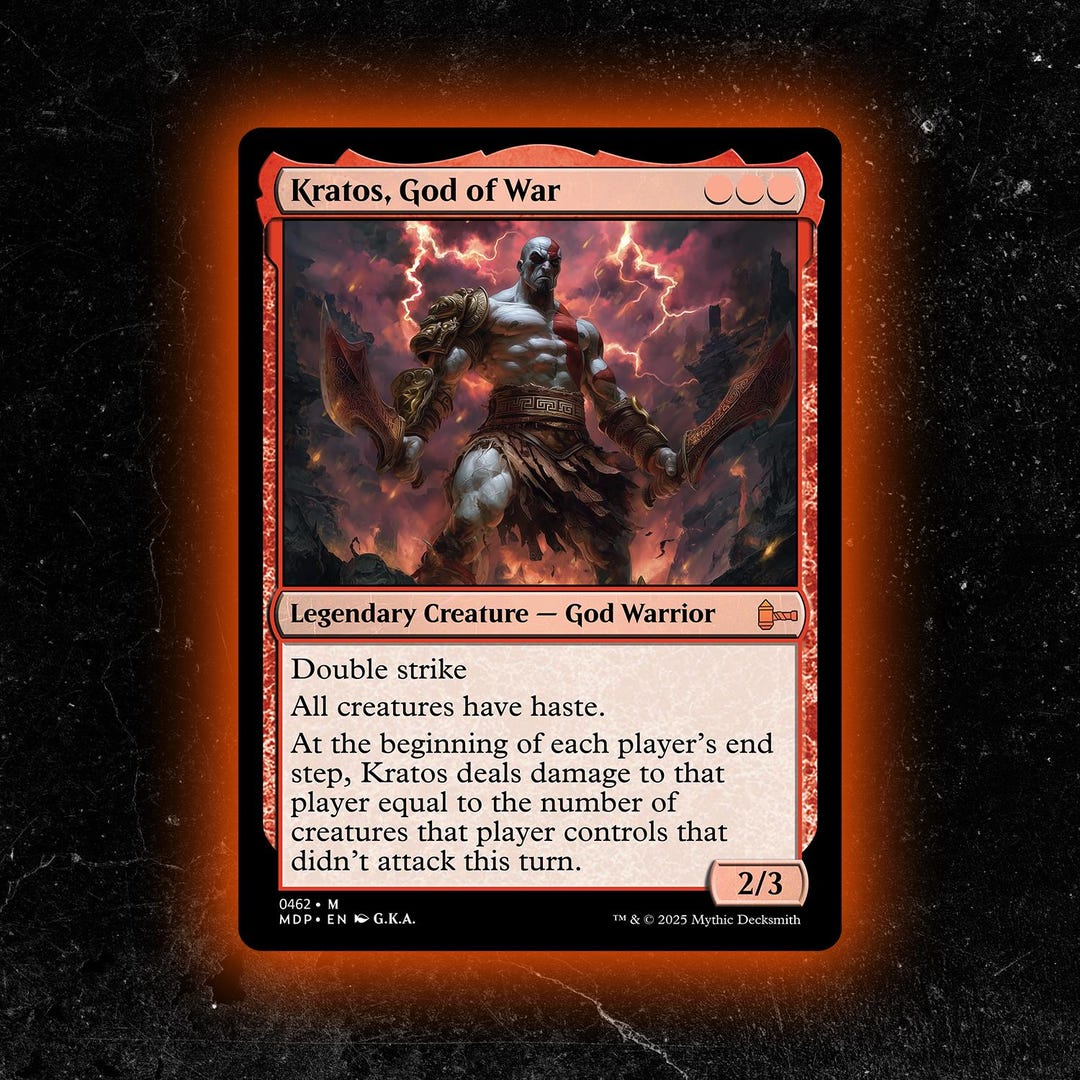 Kratos, God of War - Custom Proxy Commander Card - Etsy