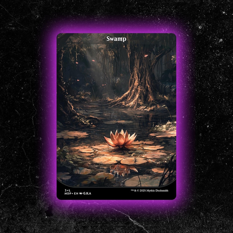 Swamp - Custom Full Art Basic Land for Card - Etsy