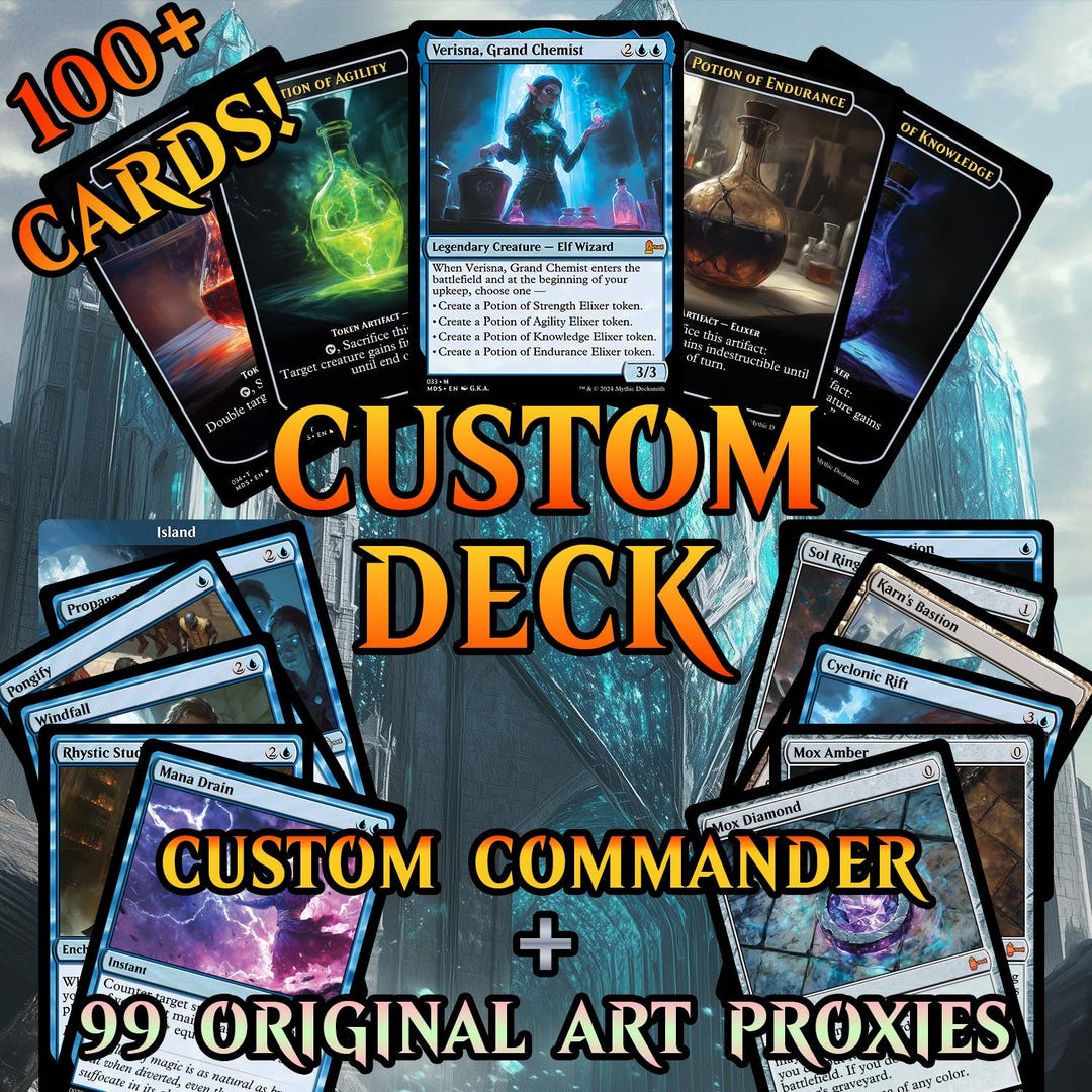 Custom Commander Deck Unique Commander & Original Art Proxies - Etsy
