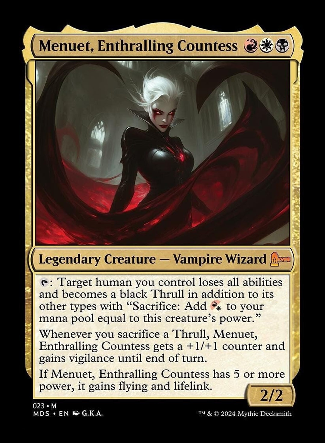 Menuet, Enthralling Countess Magic: the Gathering Commander Original ...