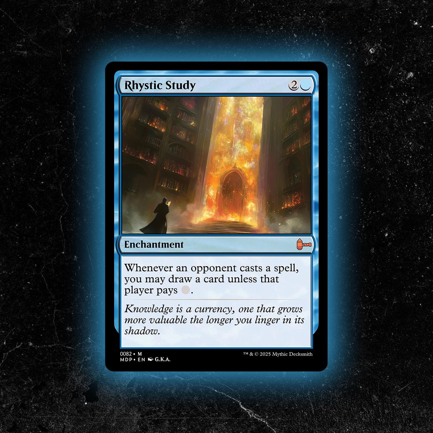 Rhystic Study - Custom Proxy Commander Card - Etsy