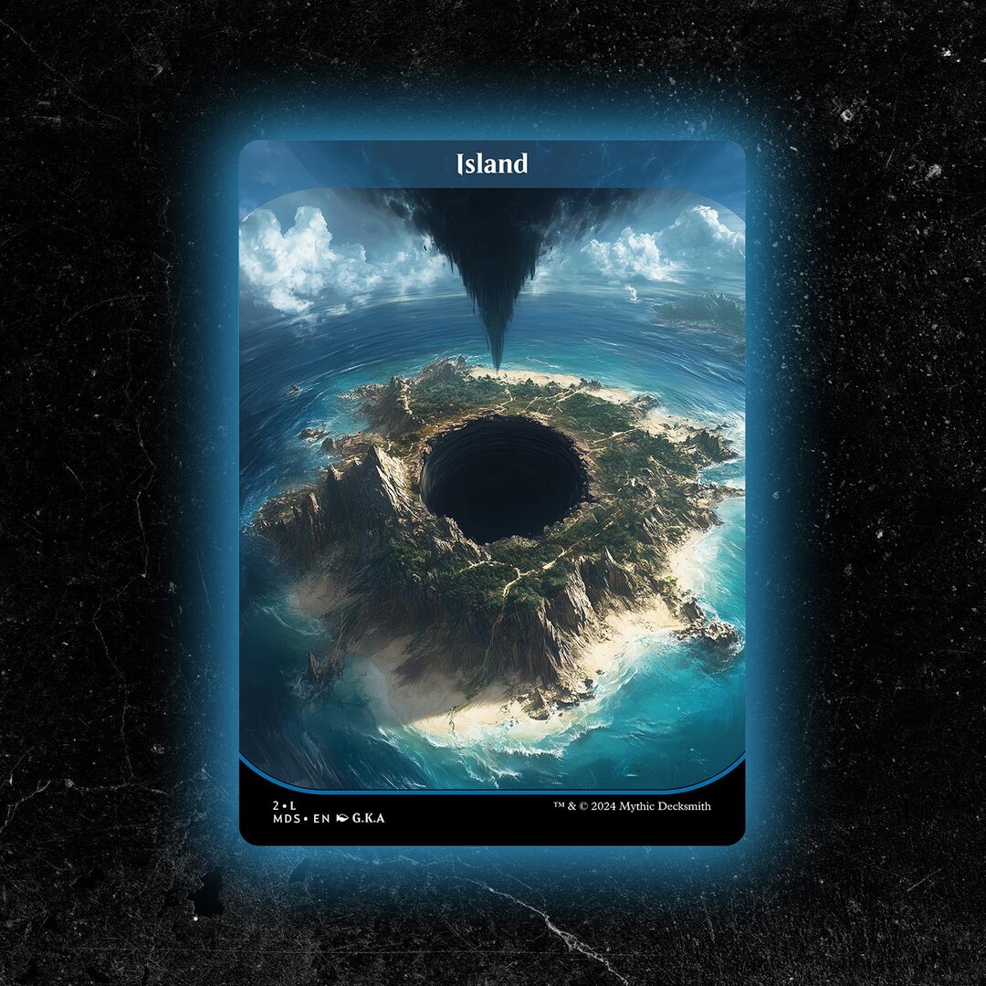 Island (void) - Custom Full Art Basic Land for Card - Etsy