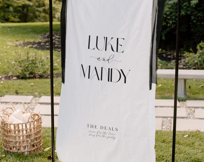 Linen Wedding Welcome Sign - Etsy