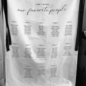 Linen Seating Chart - Etsy