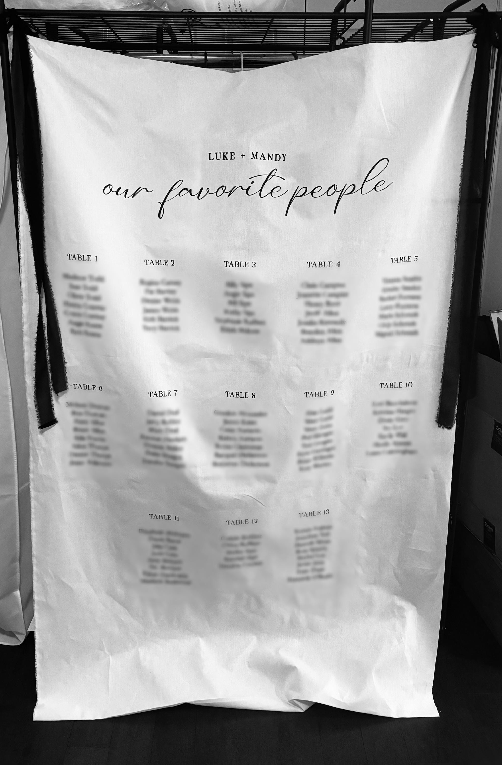 Linen Seating Chart - Etsy
