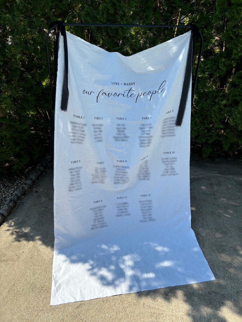 Linen Seating Chart - Etsy