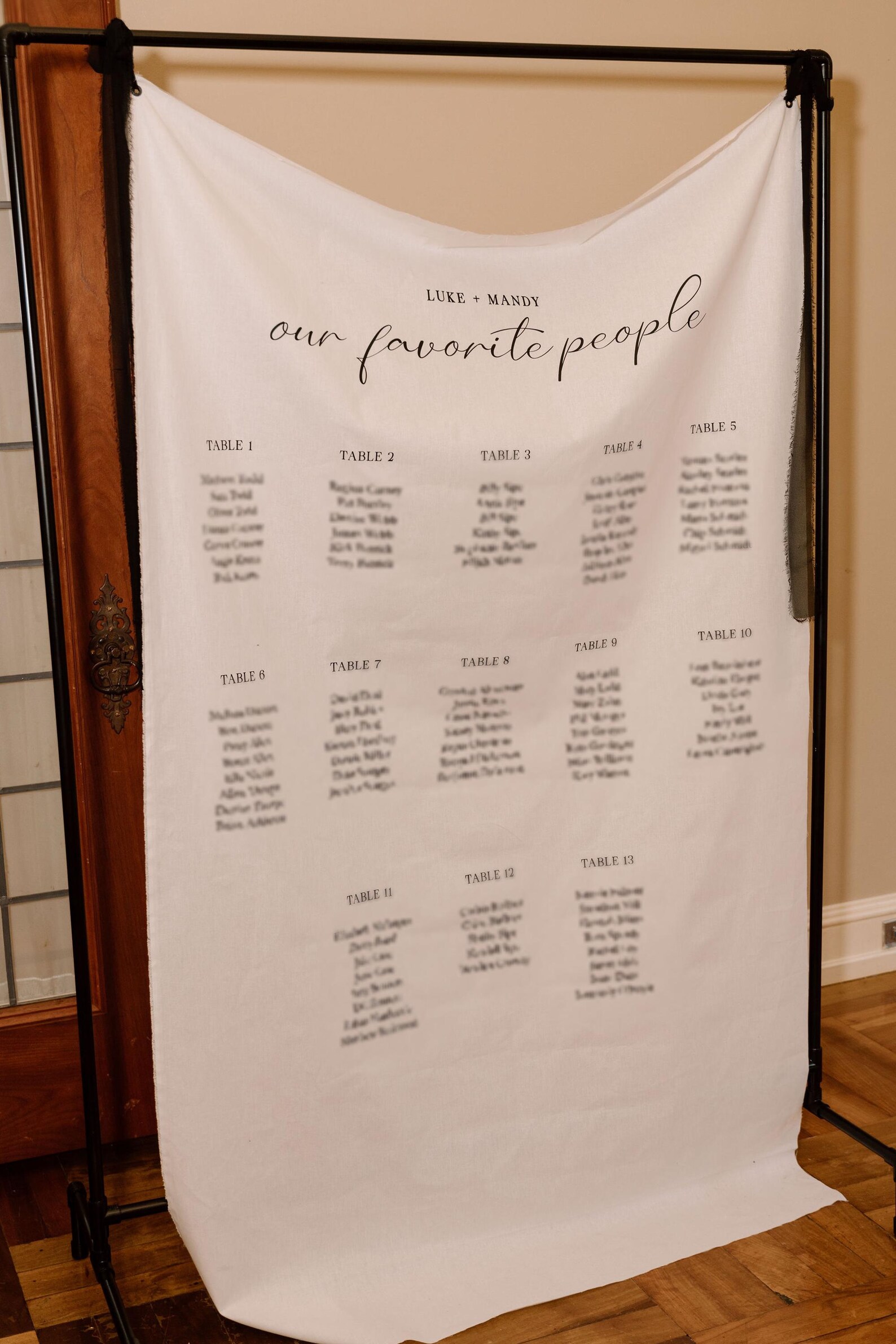 Linen Seating Chart - Etsy