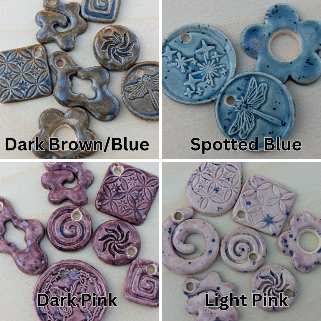 Fish Skeleton Bones Sardine Ceramic Handmade Pendant Y2K Style Boho ...