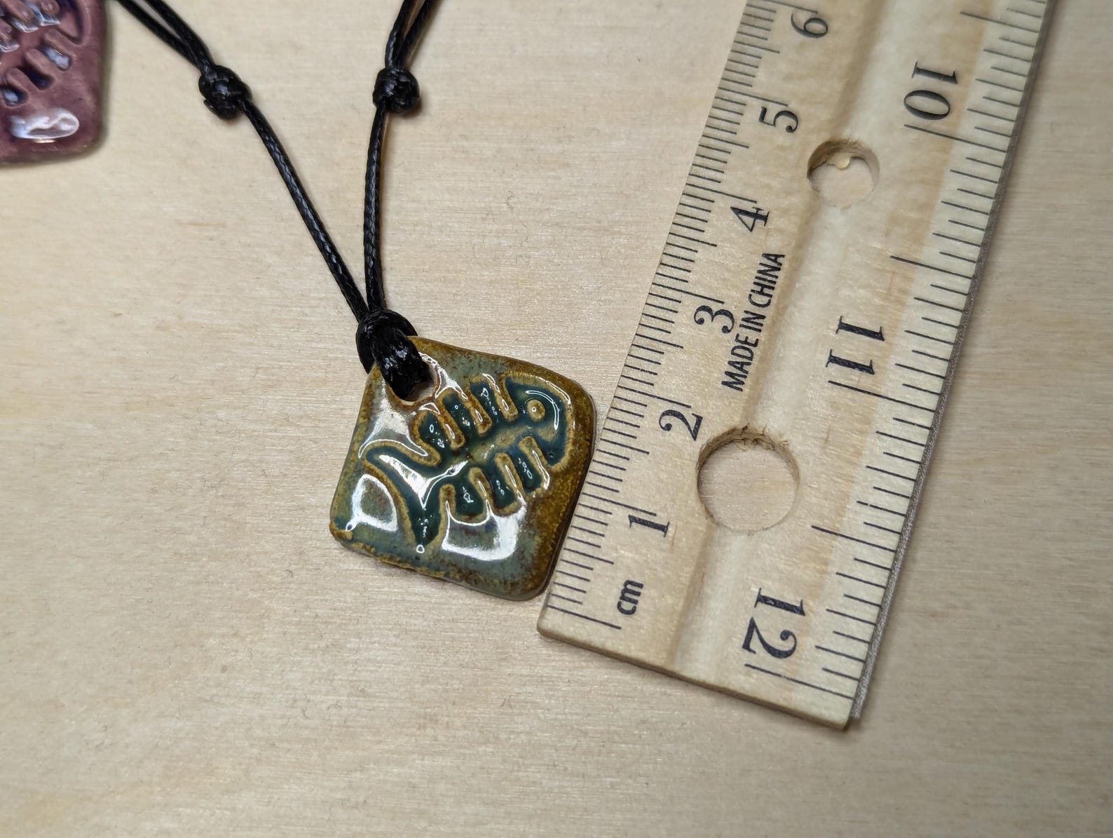 Fish Skeleton Bones Sardine Ceramic Handmade Pendant Y2K Style Boho ...