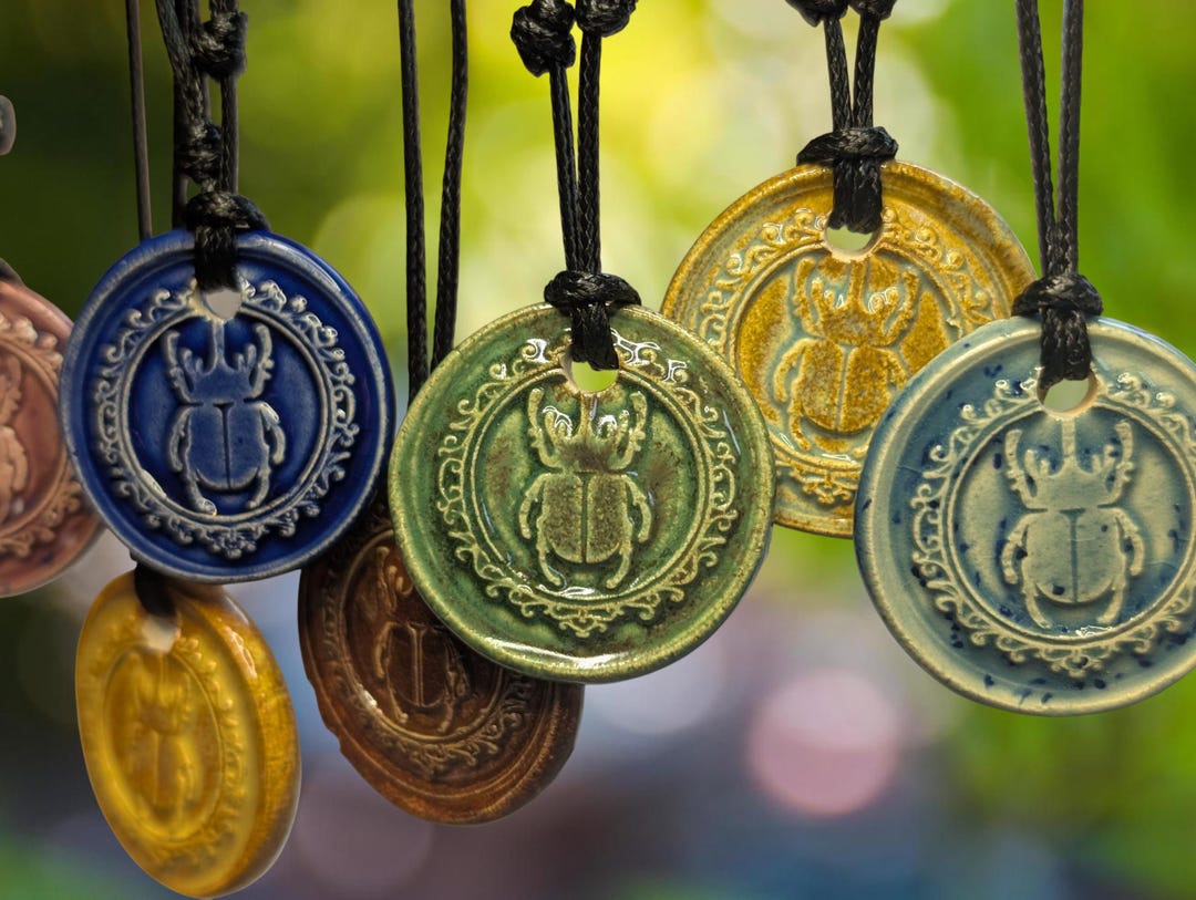 Beetle Scarab Bug Insect Cottagecore Ceramic Wax Seal Pendant Hippie ...