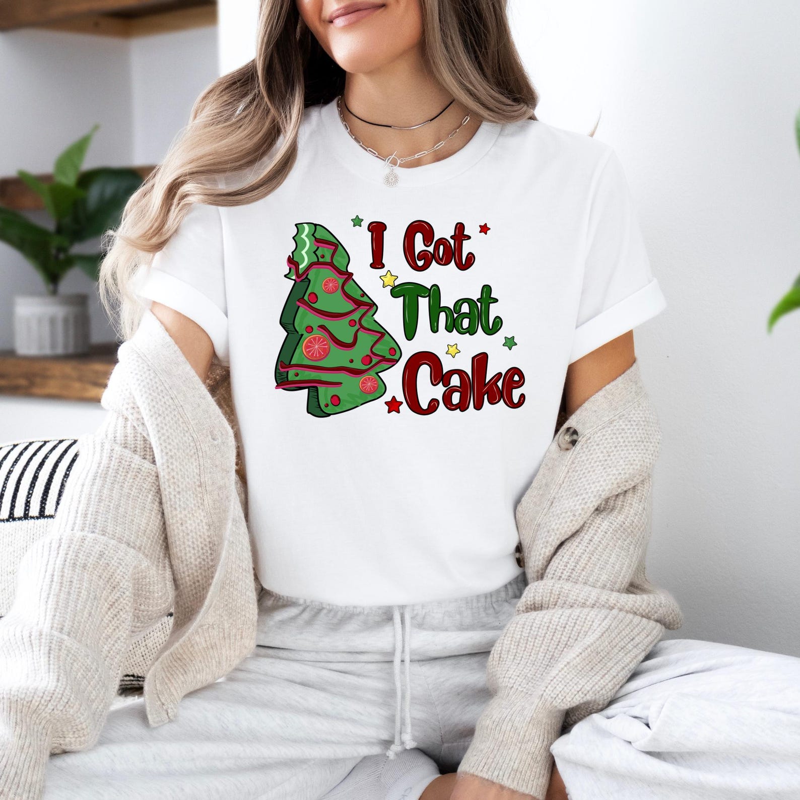 I Got That Cake Funny Christmas T-shirt for Women, Holiday Foodie Tee ...