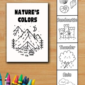 Printable 35 Page Nature Themed Coloring Book for Toddlers, Kids, and ...
