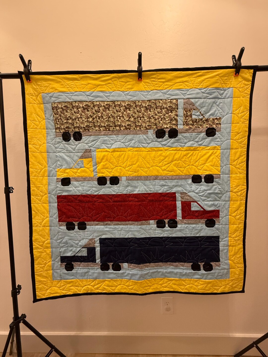 Semi Truck Quilt - Handmade - Etsy