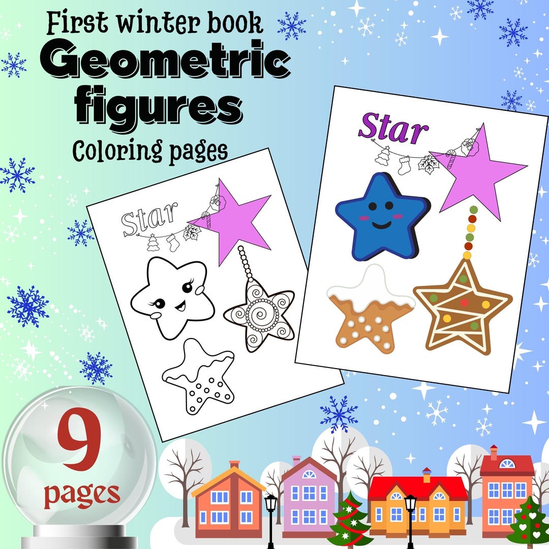 9 Printable Shape Coloring Pages for Kids, Geometric Figures Coloring ...