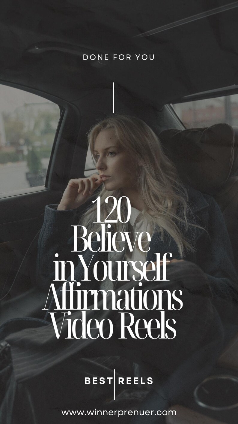 100 Positive Affirmation Video Reels & Canva Editable Instagram Post ...