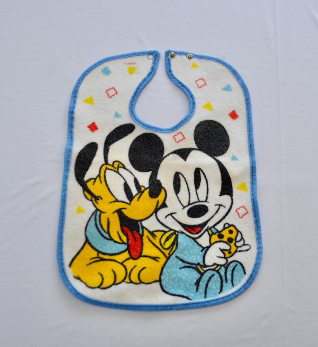Vintage MICKEY MOUSE and Goofy Baby Bib Disney - Etsy