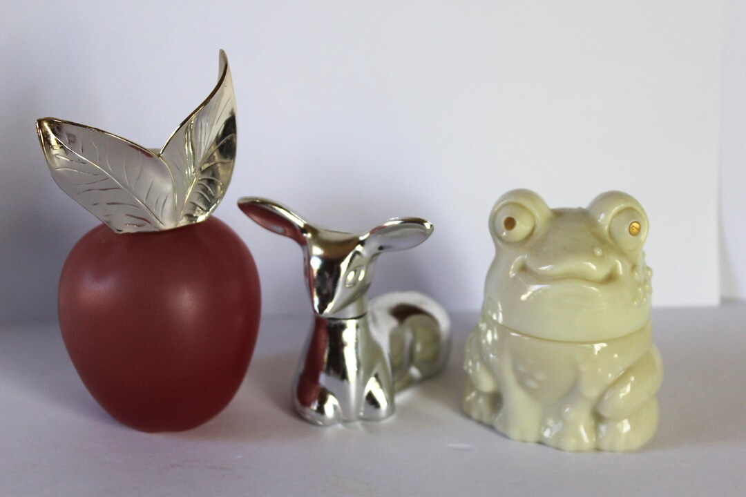 Vintage Avon Bottles Frog, Fawn Deer, and Apple Buy One or All - Etsy