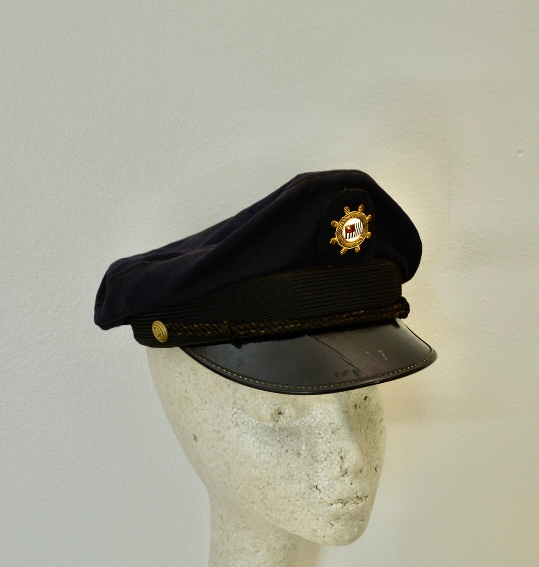 Vintage ARISTOCRAT YACHT Wool Boating Cap Hat Size 7 Union Made USA - Etsy