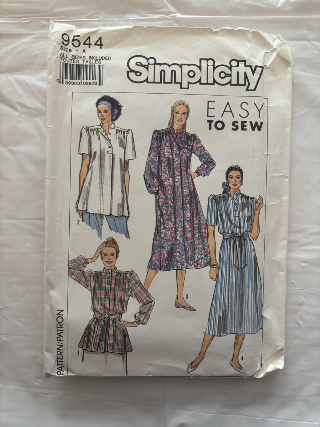 On Sale Vintage Sewing Pattern Simplicity 9544 Misses' Loose Fitting ...