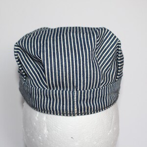 Vintage Kids Train Conductor Hat Railroad Engineer Cap Blue White ...