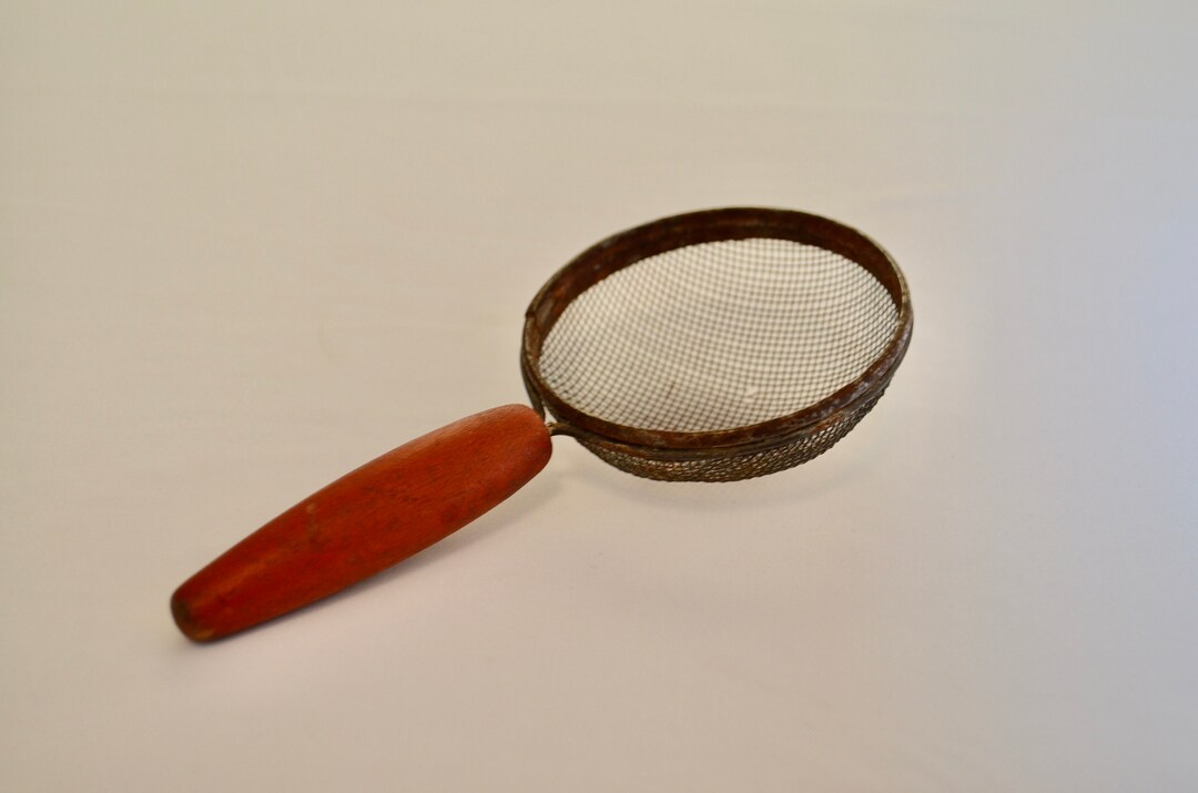 Vintage Small KITCHEN STRAINER Wood Handle - Etsy