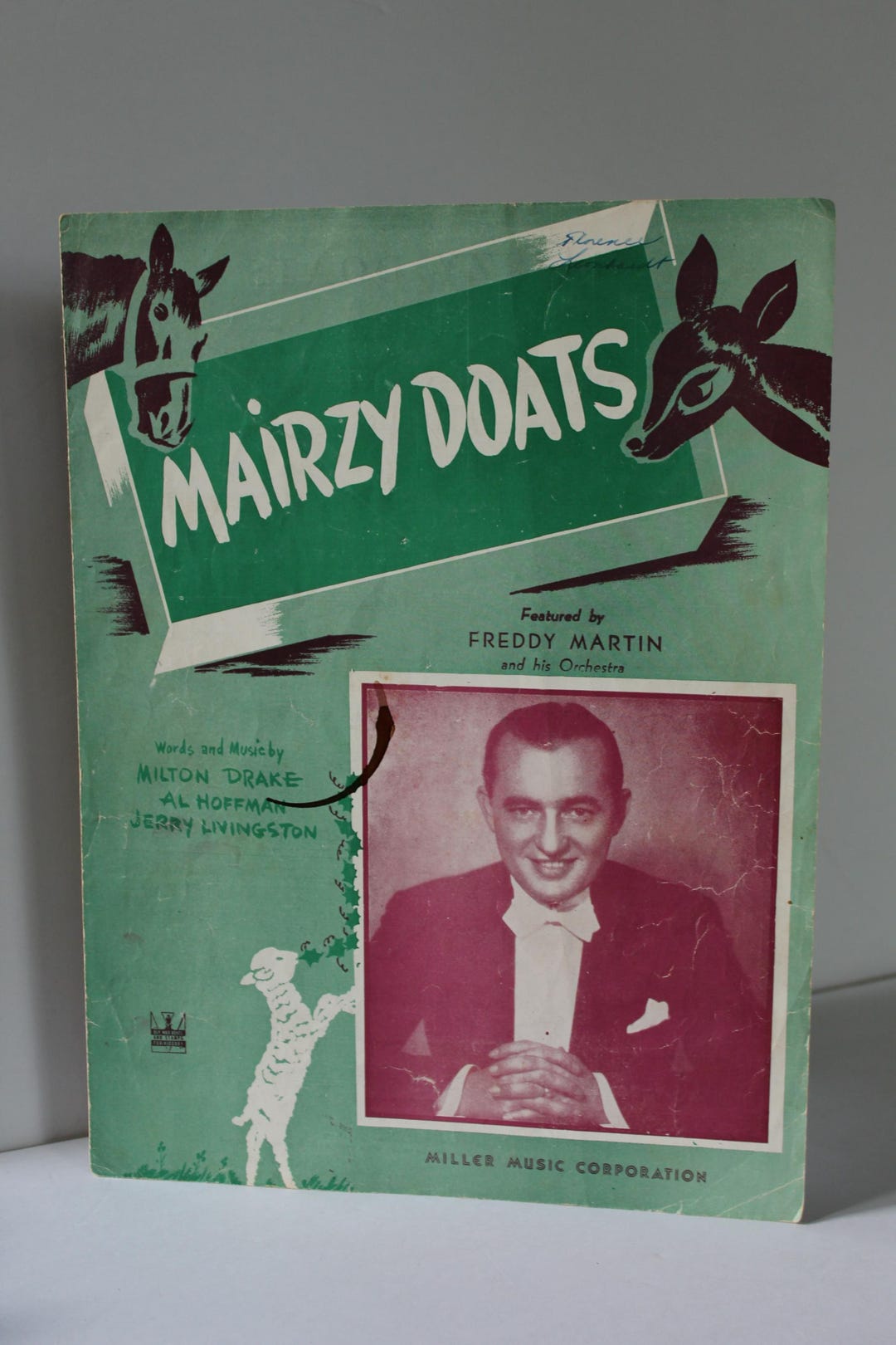 Vintage Sheet Music mairzy Doats by Freddy Martin and His Orchestra ...