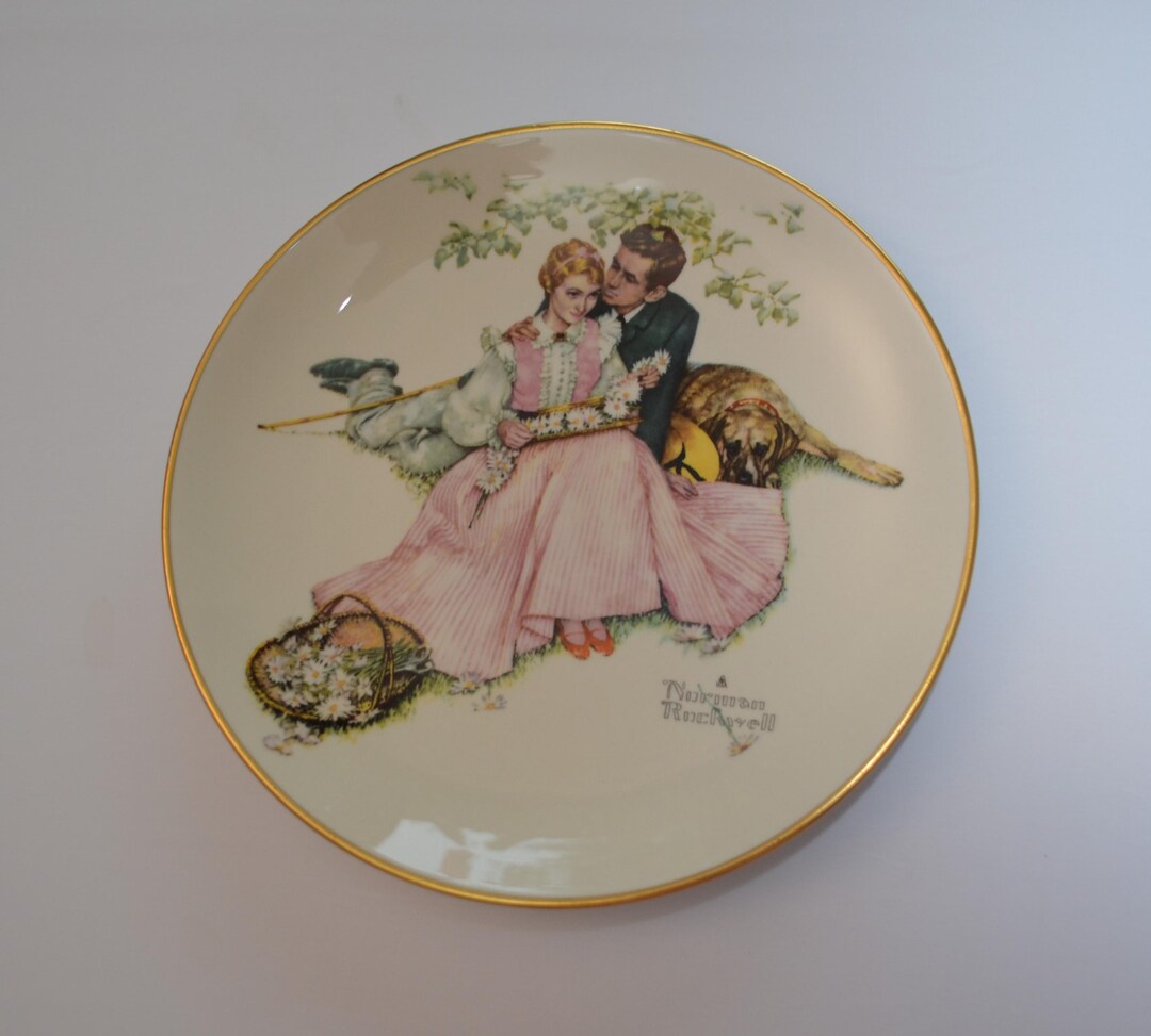 Vintage Set of Three Norman Rockwell Plates by Knowles and Gorham 1970s ...